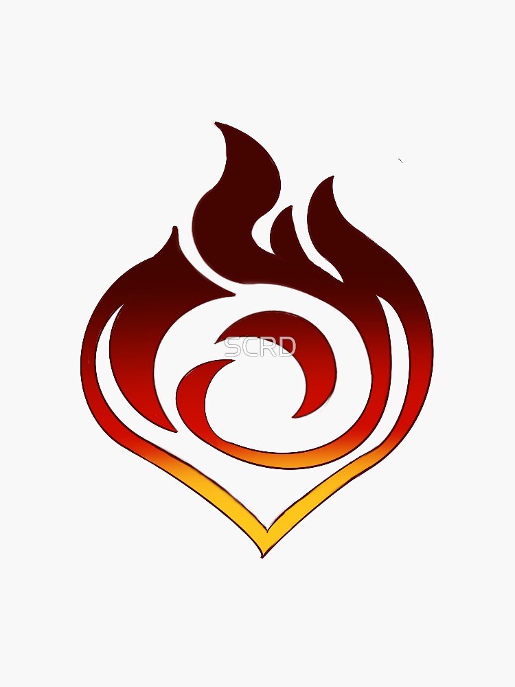 "Genshin Impact Pyro" Sticker for Sale by SCRD | Redbubble