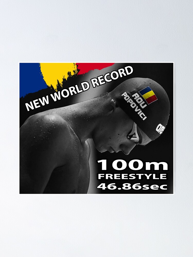 "David Popovici, 100m World Champion, 2022" Poster for Sale by 70-80-90 ...