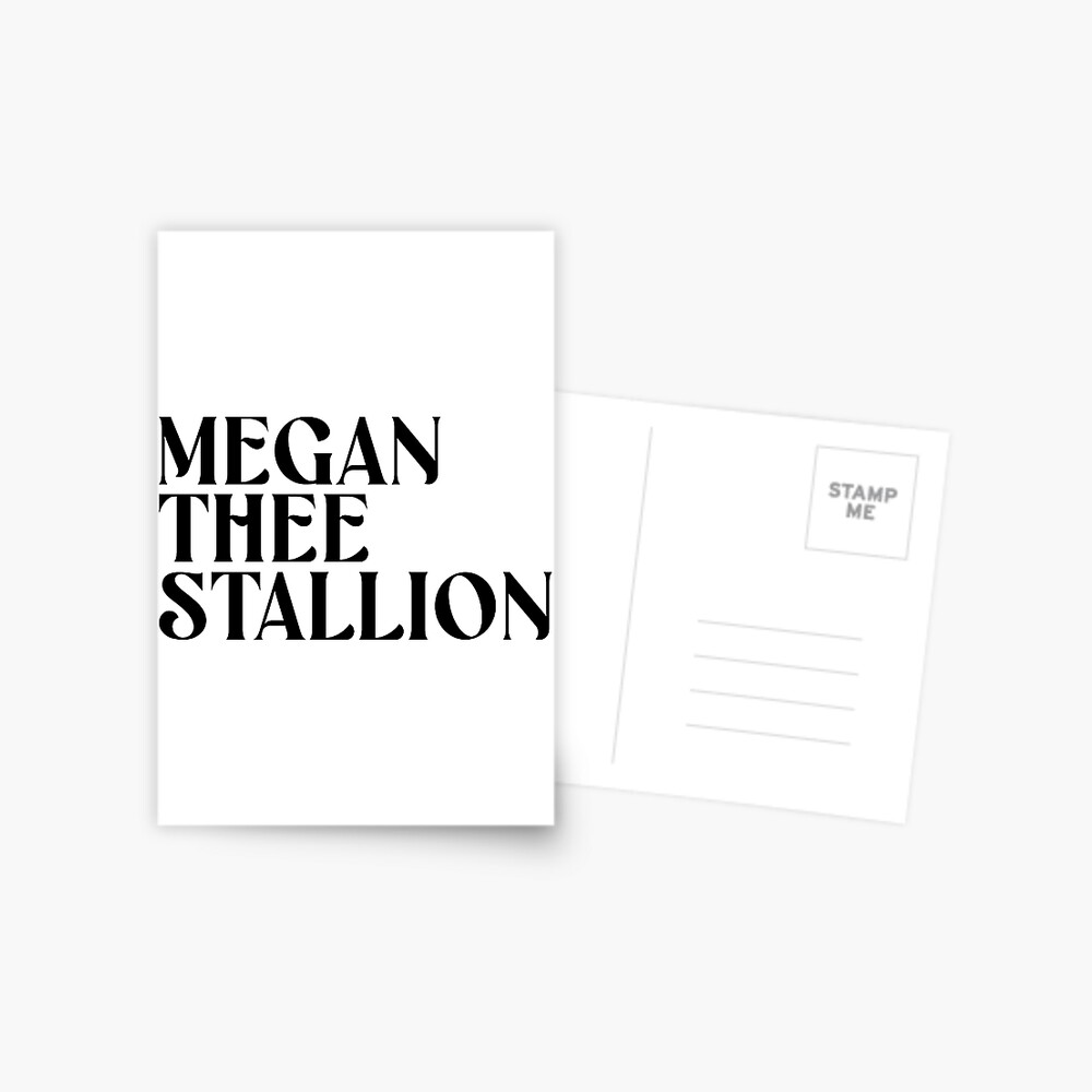 "Megan Thee Stallion Merch Megan Thee Stallion Logo" Postcard for Sale ...