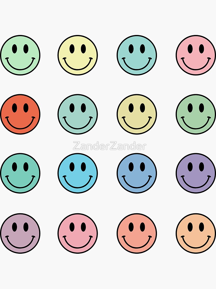 "Cute Smiley Face Pack" Sticker for Sale by ZanderZander | Redbubble