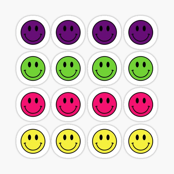 "90s smiley face pack" Sticker for Sale by ZanderZander | Redbubble