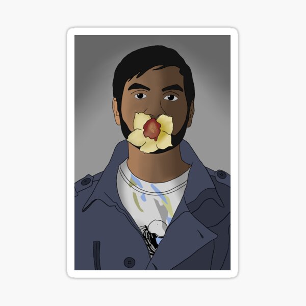 "Aziz Ansari Portrait" Sticker for Sale by CriminalSoybean | Redbubble