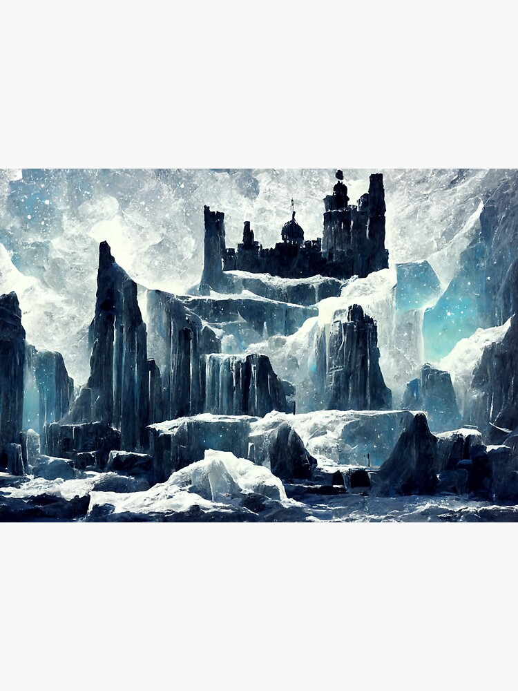 "Enchanted Fantasy Ice Palace" Sticker for Sale by ArtbyACcreative ...