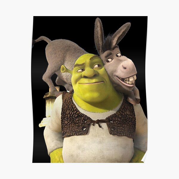 "Shrek and Donkey" Poster for Sale by myflare | Redbubble