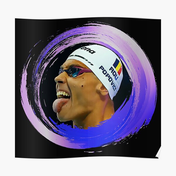 "David Popovici, 100m World Record, 2022" Poster for Sale by 70-80-90 ...