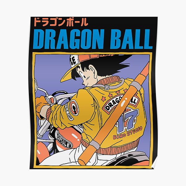 "Goku riding a motocycle dragon ball" Poster for Sale by JenniJohnson ...