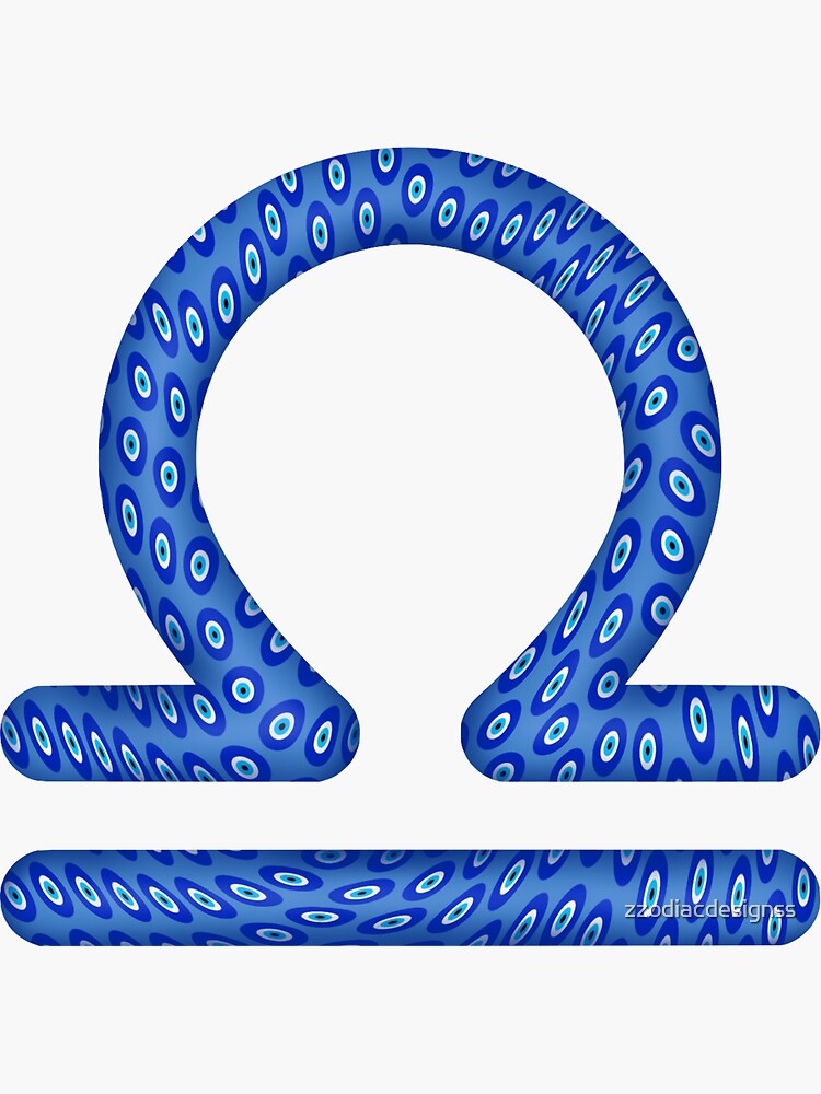 "Libra Evil Eye Symbol" Sticker for Sale by zzodiacdesignss | Redbubble