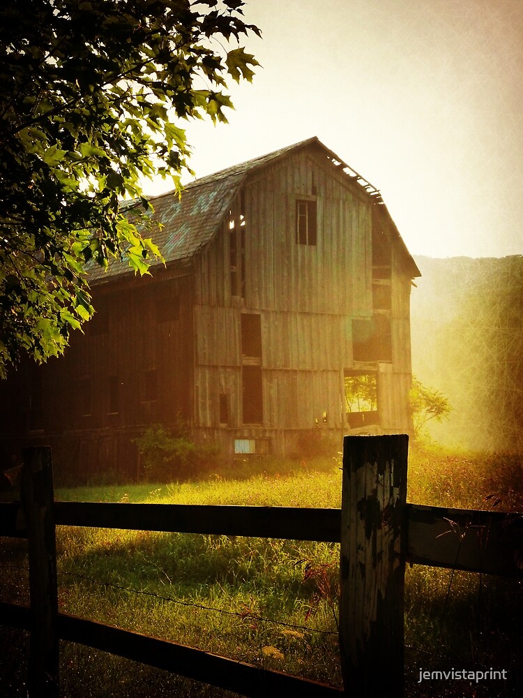 "Misty Morning Barn landscape photography rustic barn decor" by ...