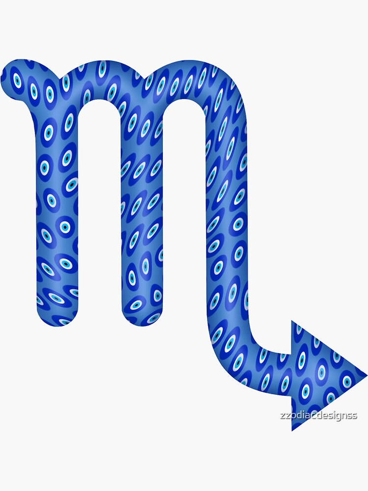 "Scorpio Evil Eye Symbol" Sticker for Sale by zzodiacdesignss | Redbubble