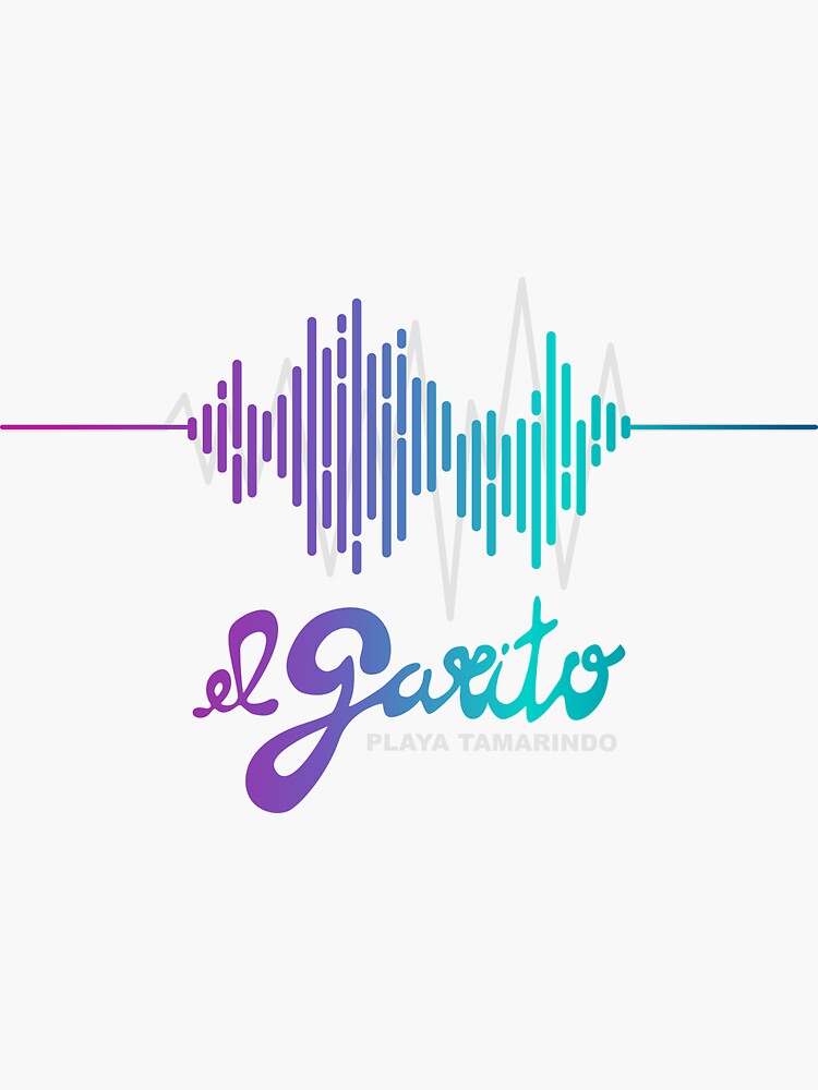 "El Garito Glow Waveforms " Sticker for Sale by ElGarito | Redbubble