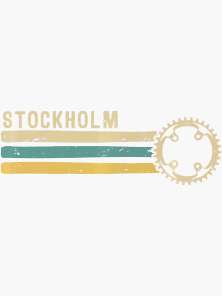 "Stockholm Sweden Vintage Retro 70S 80S Biking" Sticker for Sale by ...