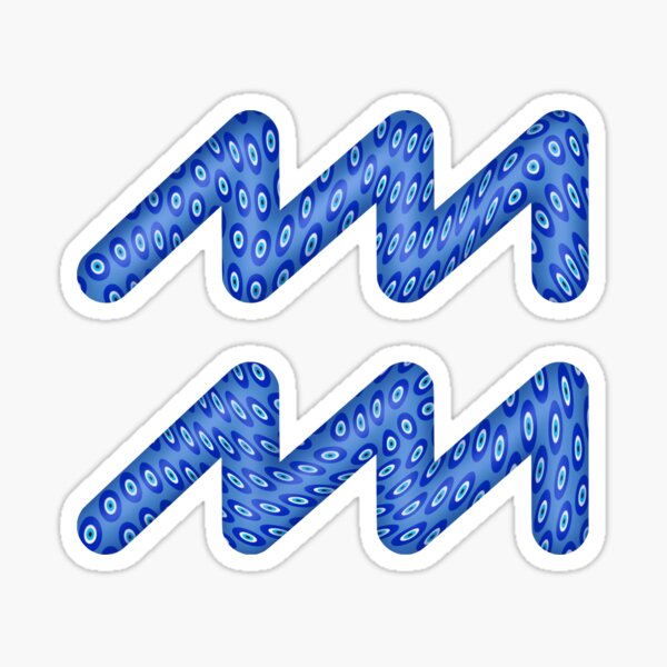 "Aquarius Evil Eye Symbol" Sticker for Sale by zzodiacdesignss | Redbubble