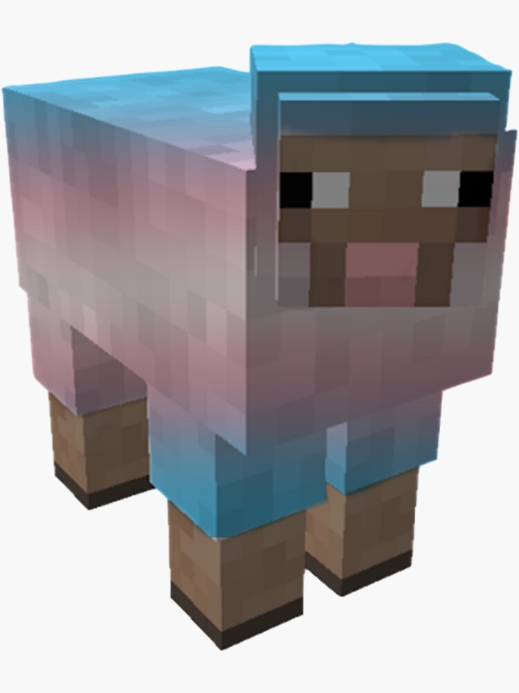 "Trans Pride Minecraft Sheep" Sticker for Sale by itsarigrace | Redbubble