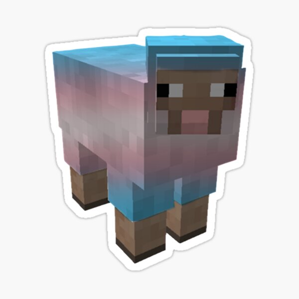 "Trans Pride Minecraft Sheep" Sticker for Sale by itsarigrace | Redbubble