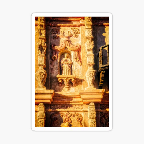 "San Xavier del Bac facade detail" Sticker for Sale by travelways ...