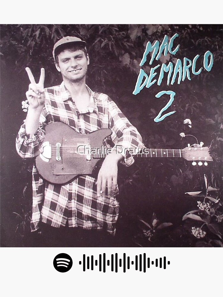 2 ♪ Mac Demarco Album Cover Design (With Spotify Code)" Sticker for ...
