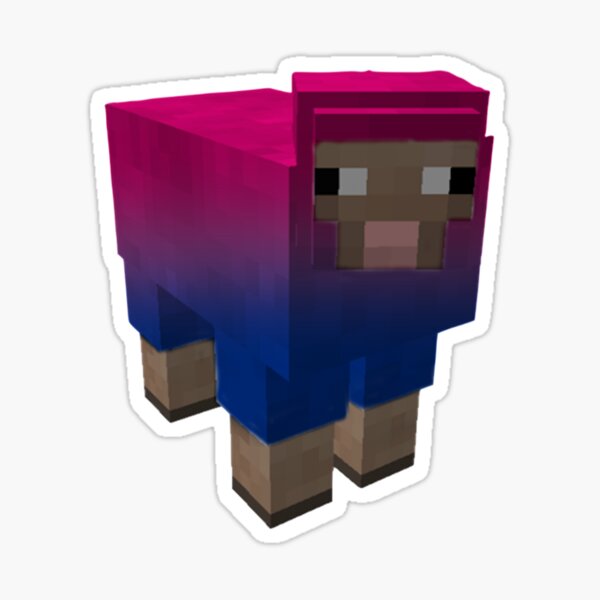 "Bi Pride Minecraft Sheep" Sticker for Sale by itsarigrace | Redbubble