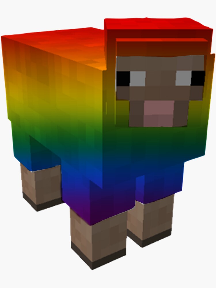 "Rainbow Pride Flag Minecraft Sheep" Sticker for Sale by itsarigrace ...
