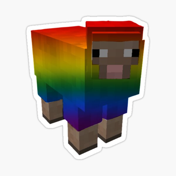 "Rainbow Pride Flag Minecraft Sheep" Sticker for Sale by itsarigrace ...