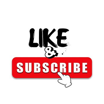 "Like and Subscribe" Sticker for Sale by SassyJhey | Redbubble
