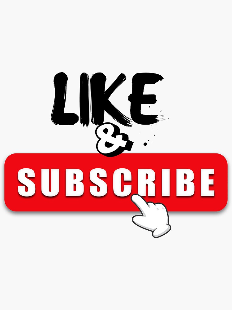 "Like and Subscribe" Sticker for Sale by SassyJhey | Redbubble