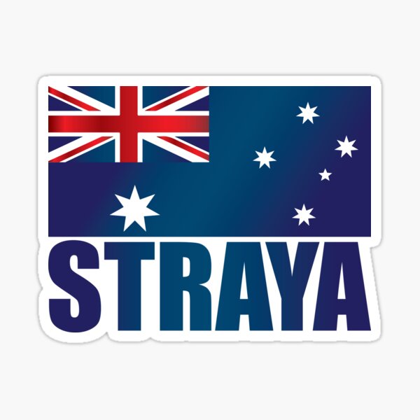 "Straya flag australia flag" Sticker for Sale by MOON--STONE | Redbubble