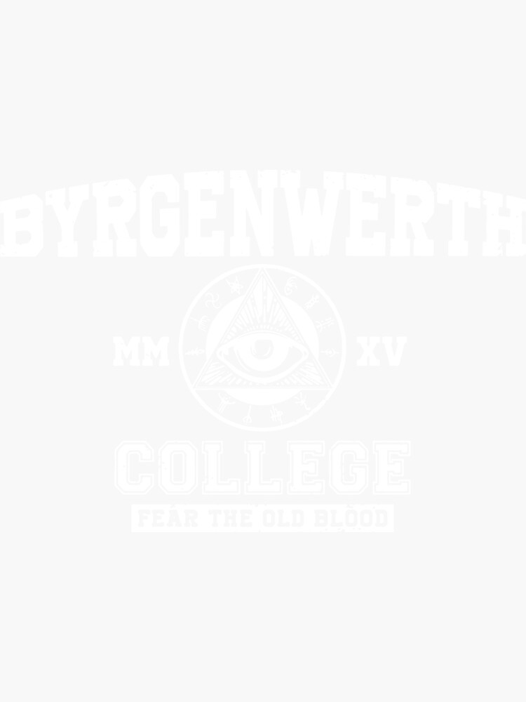 "BYRGENWERTH COLLEGE" Sticker for Sale by krankerstin | Redbubble
