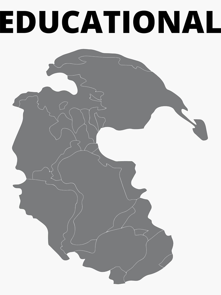 "map of the supercontinent Pangaea EDUCATIONAL" Sticker for Sale by ...