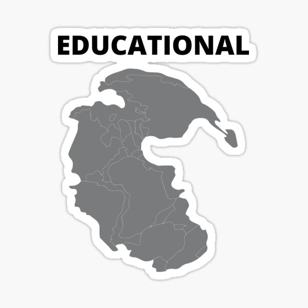 "map of the supercontinent Pangaea EDUCATIONAL" Sticker for Sale by ...