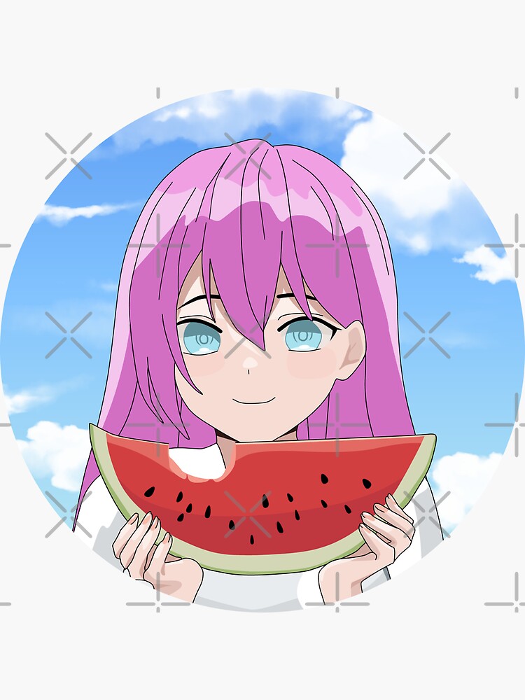 "Pop socket anime watermelon" Sticker for Sale by brendanre | Redbubble