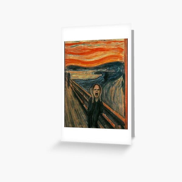 "Dwight Schrute Scream Painting" Greeting Card for Sale by ebe43goyn ...