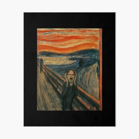 "Dwight Schrute Scream Painting" Art Board Print for Sale by ebe43goyn ...