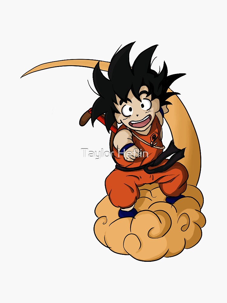 "Young Goku (version #1)" Sticker for Sale by TayDraws20 | Redbubble
