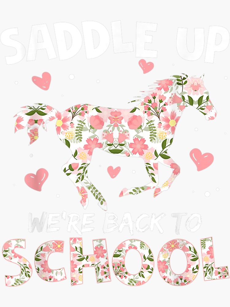 "Saddle Up We're Back To School Cool Horse Riding " Sticker for Sale by ...