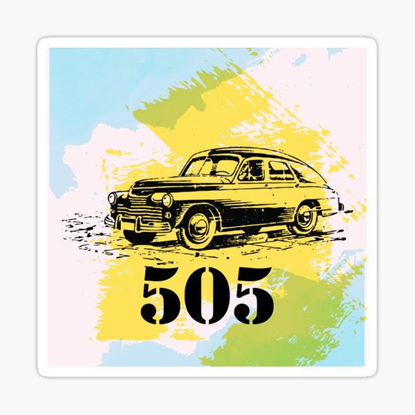 "CLASSIC CAR / 505" Sticker for Sale by Qomicwear | Redbubble