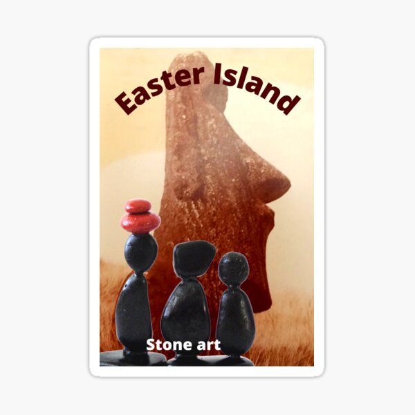 "Easter Island Art Stone Statues" Sticker for Sale by Peter Baker ...