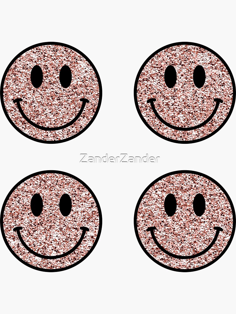 "glitter smiley face pack" Sticker for Sale by ZanderZander | Redbubble