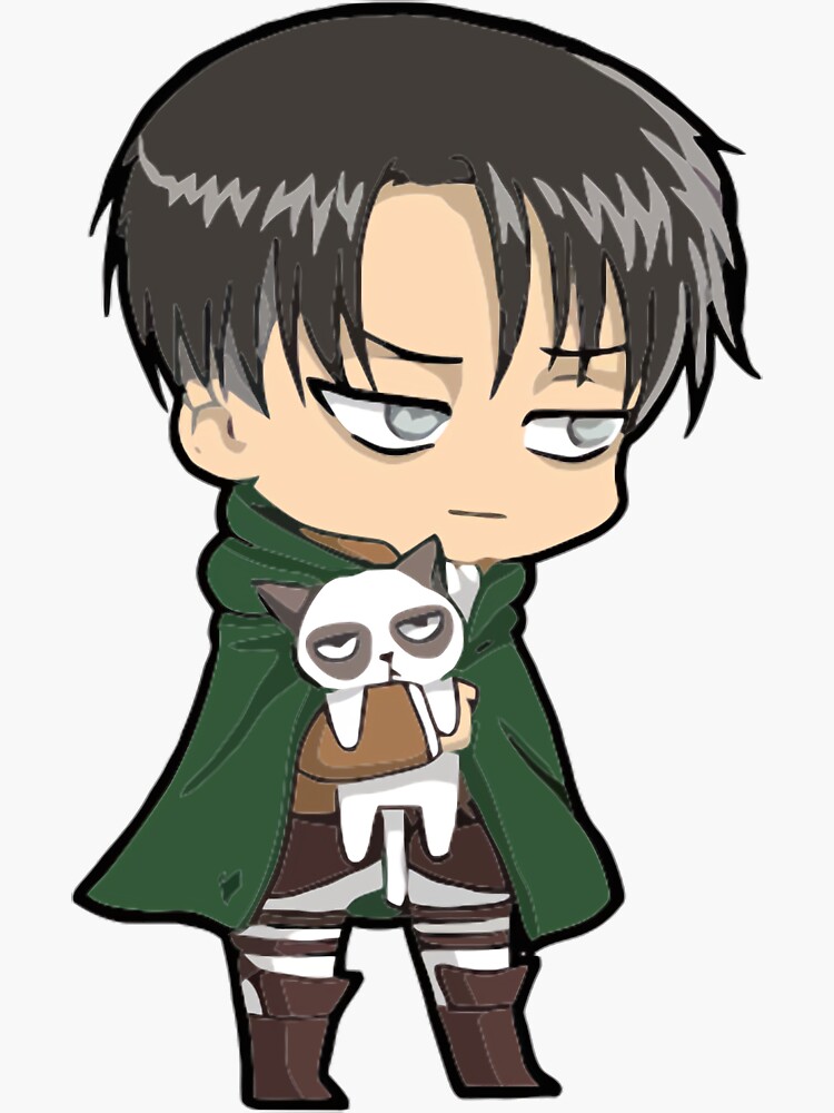 "AOT Chibi Captain Levi/Best Design" Sticker for Sale by FrancisDawkins ...