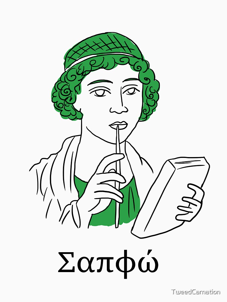 "Minimalist Sappho" T-shirt by TweedCarnation | Redbubble | sappho t ...