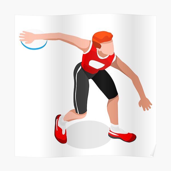 "Discus throw Thrower Athlete" Poster by aurielaki | Redbubble