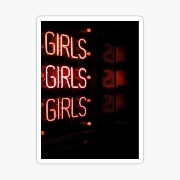 "Neon Retro Aesthetic Girls Sign" Sticker for Sale by BatwingAngelo ...