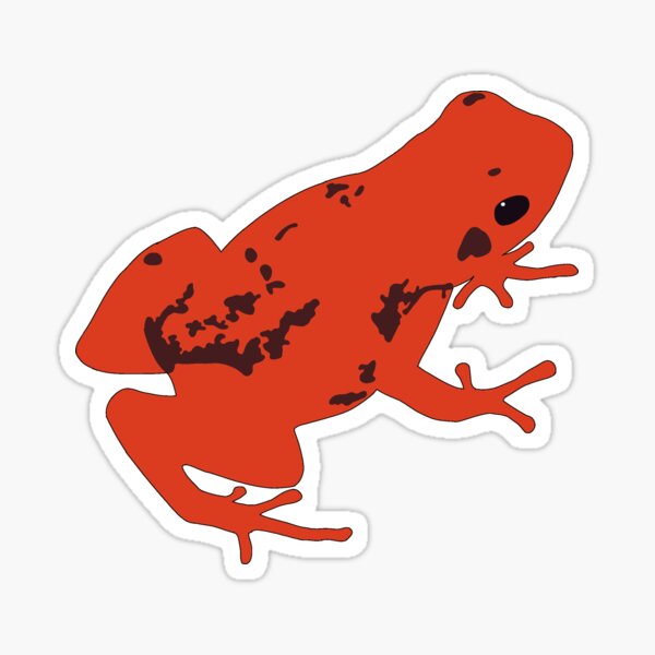"Devil's Poison Dart Frog " Sticker for Sale by zoocuties | Redbubble