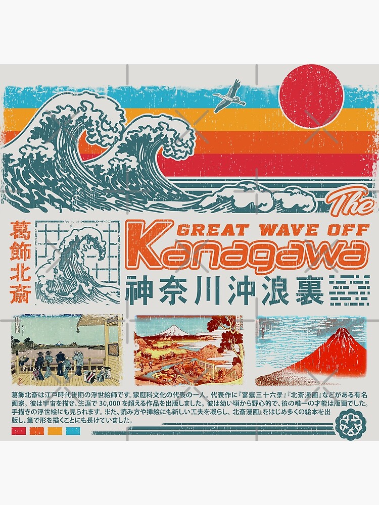 "The Great Wave Off Kanagawa NewRetrowave" Poster for Sale by ...