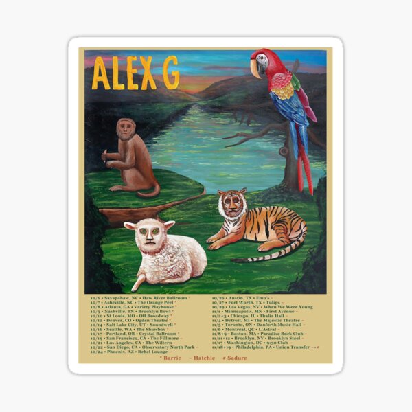 "First Day Of Alex G Vintage Style Art" Sticker for Sale by ...