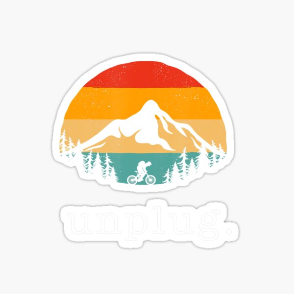 "Unplug. Mtb Mountain Bike Mtb Mountain Bike" Sticker for Sale by ...
