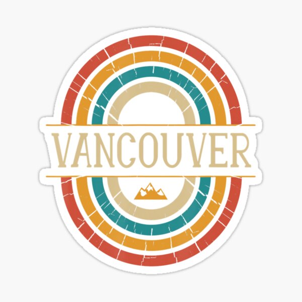 "Vancouver British Columbia Canada Vintage Retro 80S Bc" Sticker for ...