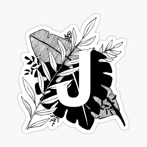 "Letter J" Sticker by sjwang23 | Redbubble