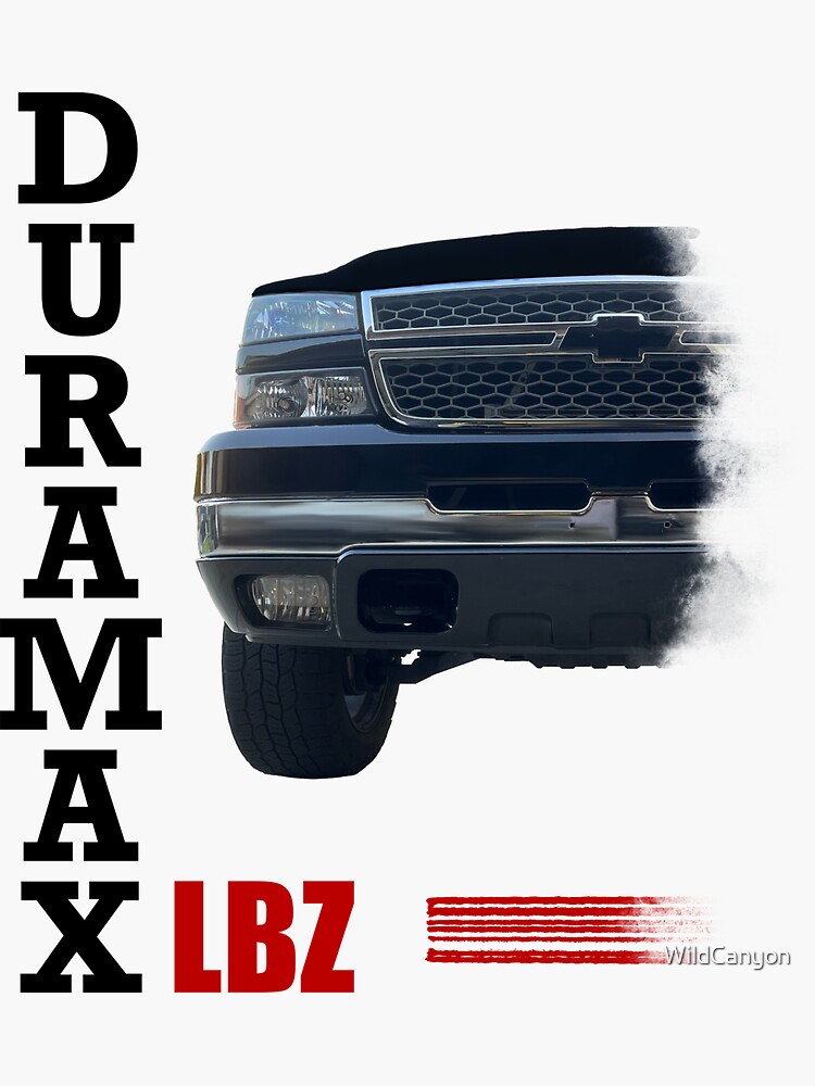 "Duramax LBZ Chevy Truck Burnout black red" Sticker for Sale by ...