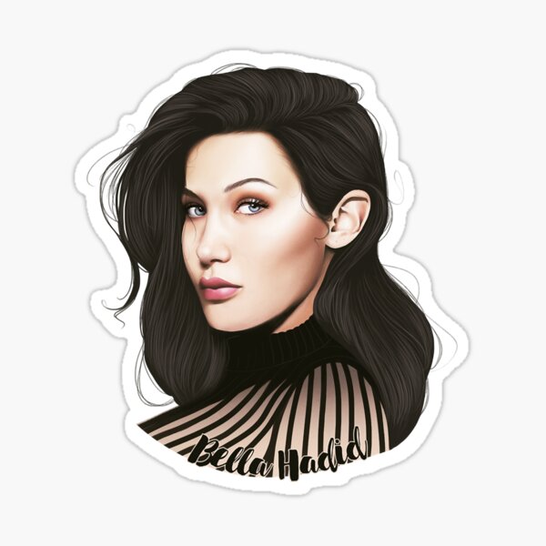 "Gifts Idea Bella Sexy Beautiful Hadid Model Love You" Sticker for Sale ...