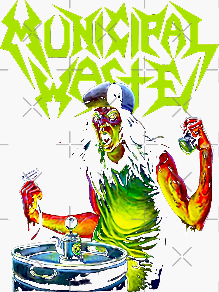 "municipal waste WS2 - municipal waste - #1 t-shirt " Sticker for Sale ...